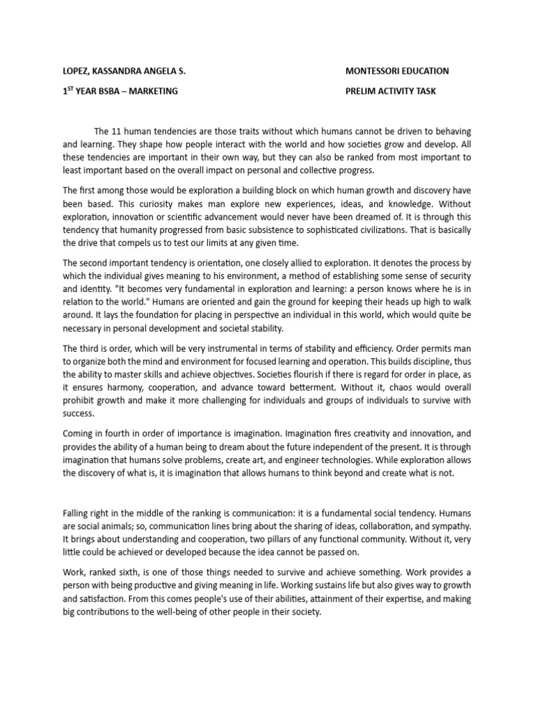 Mon Ed Prelim (Lopez, Kassandra Angela S. - Bsba) | PDF