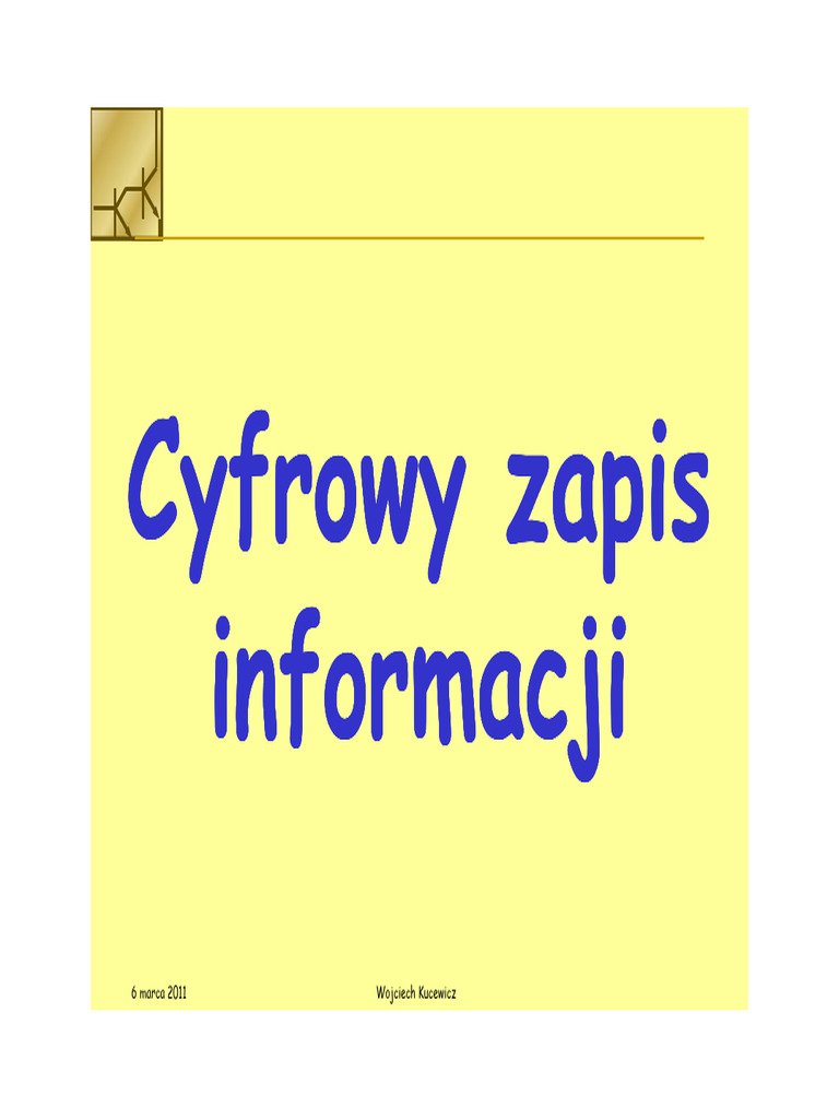 Cyfrowy Zapis Informacji | PDF