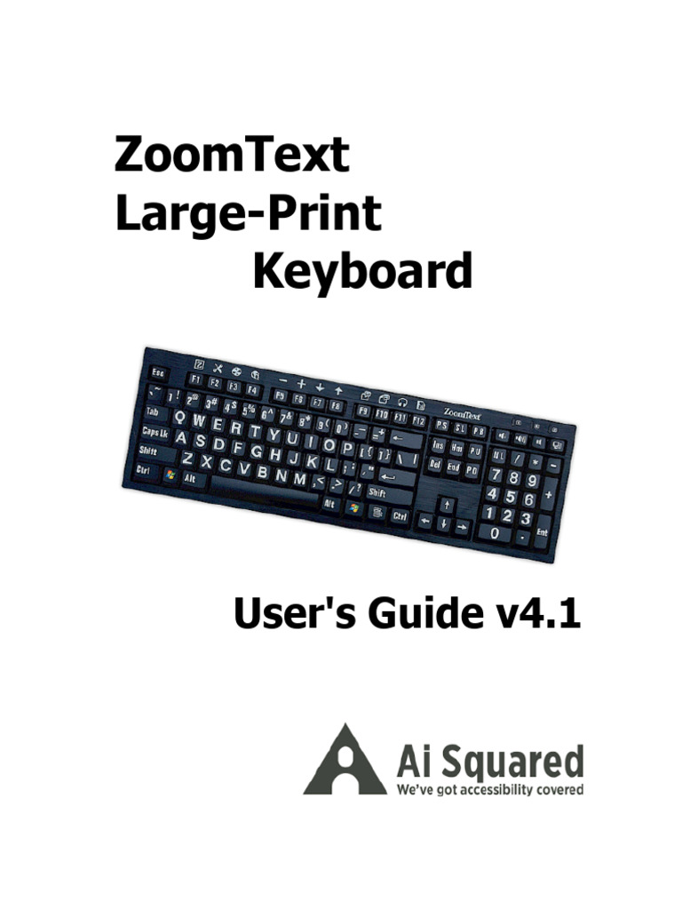 v41ZoomTextKeyboard UserGuide US English | PDF