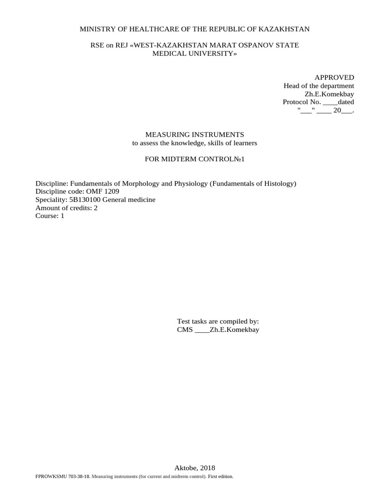 histology answer | PDF