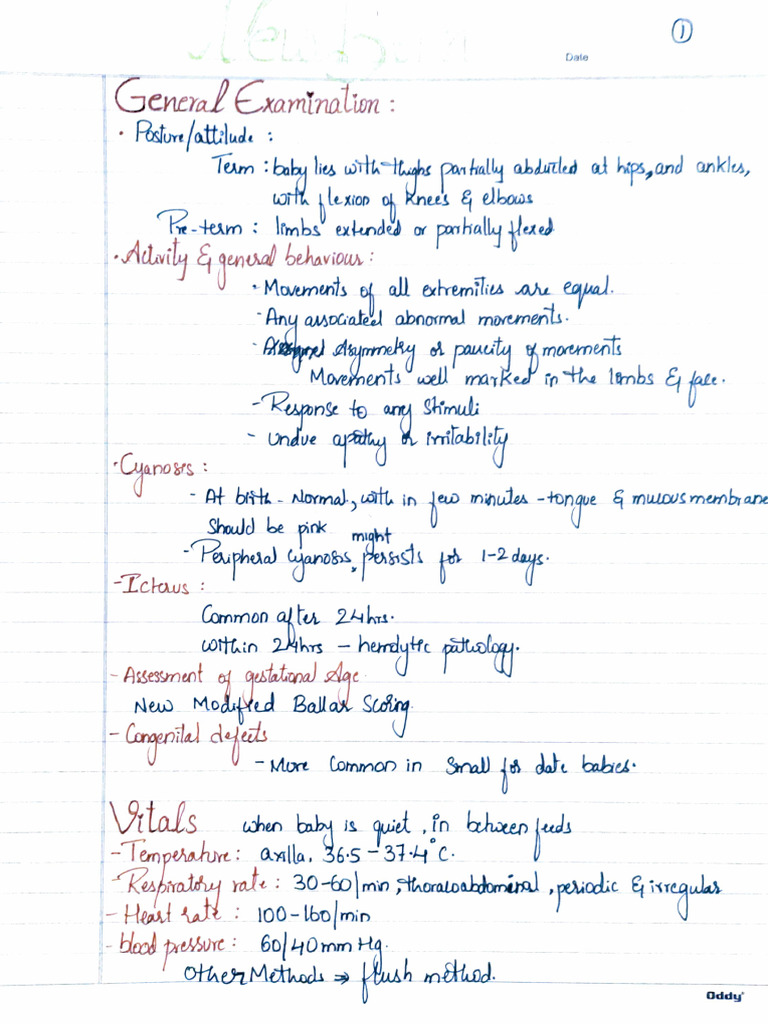 Newborn Case Sheet | PDF