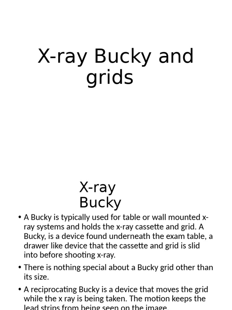 Understanding Bucky Grids in X-Ray Systems | PDF | X Ray | Vacuum Tube