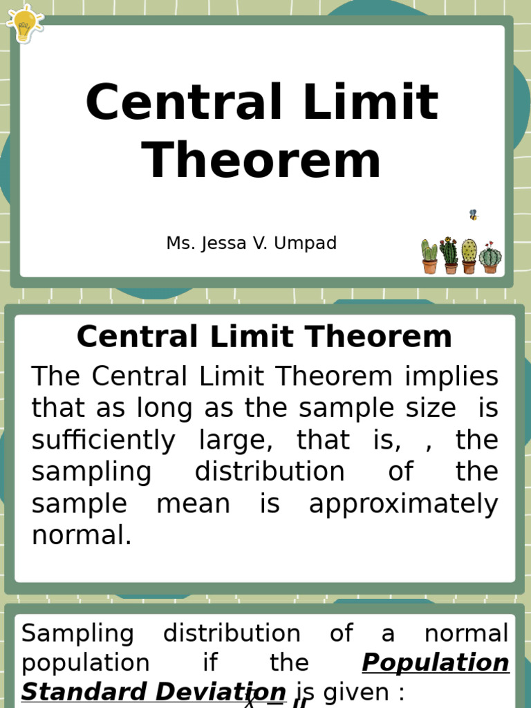 Central Limit Theorem | PDF