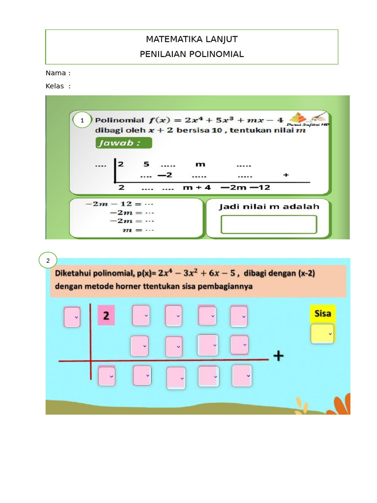 LKPD Polinomial | PDF