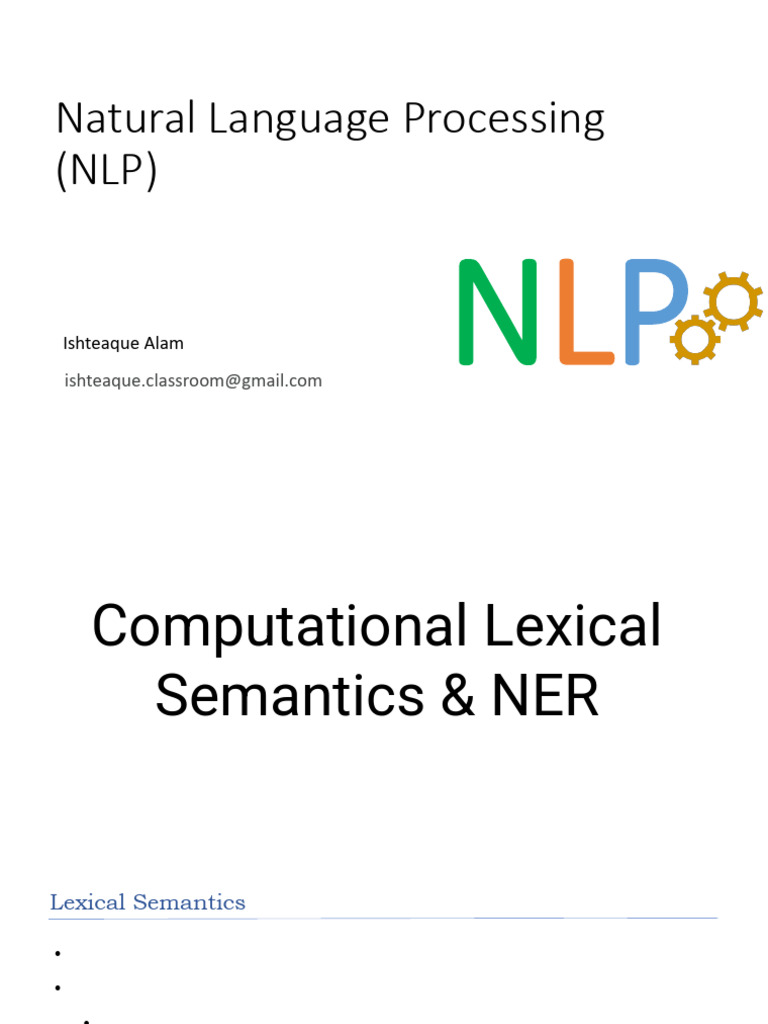 Lecture-12 - Lexical Semantics | PDF