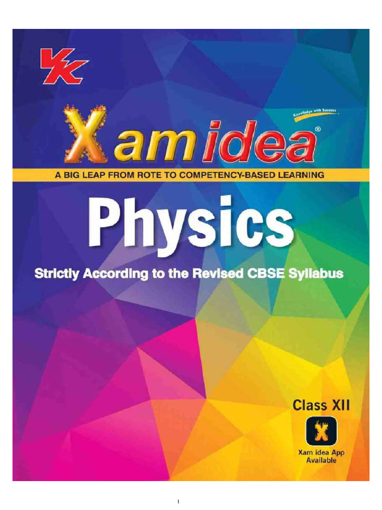 Xam Idea Class 12 Physics PDF 2025-26 | PDF | Business | Computers