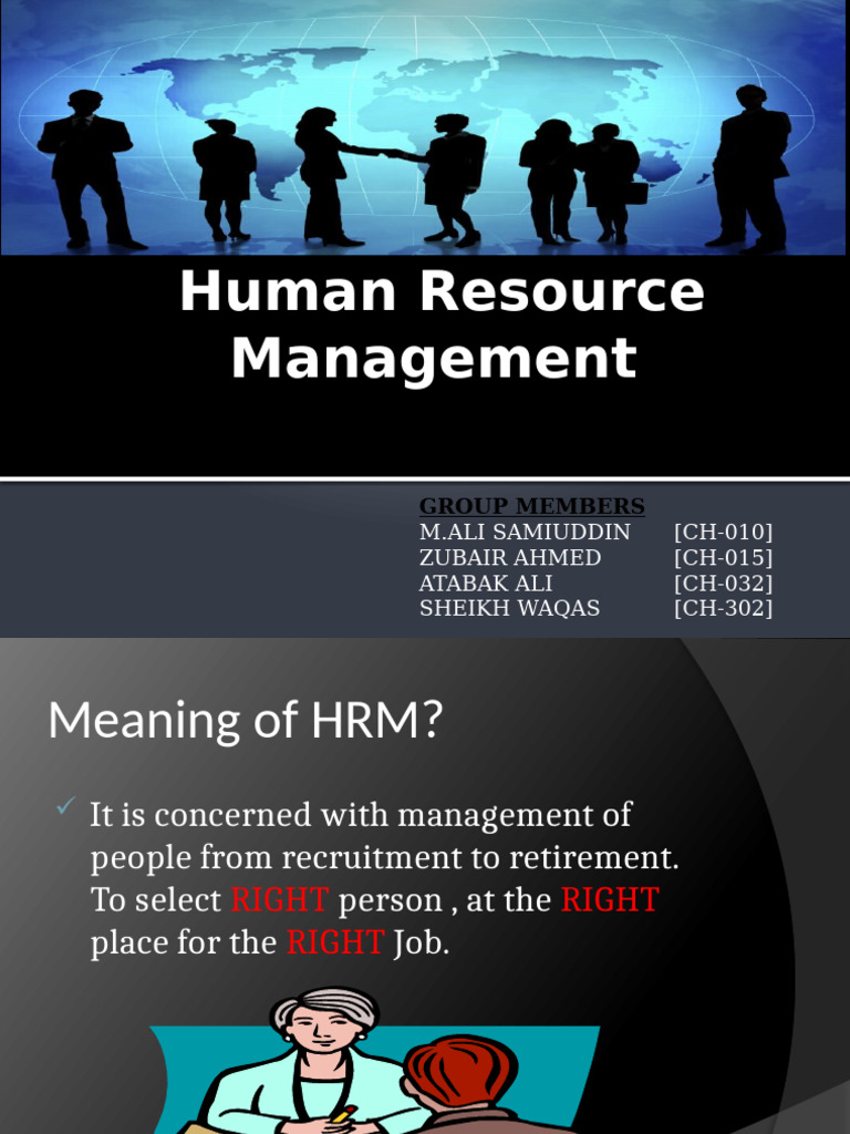 Human Resource Management: Group Members | PDF