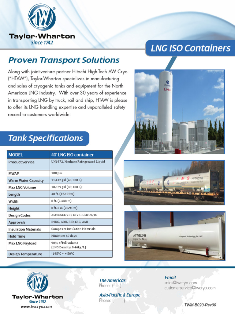 LNG Iso Container TWM b020 Rev00 | PDF