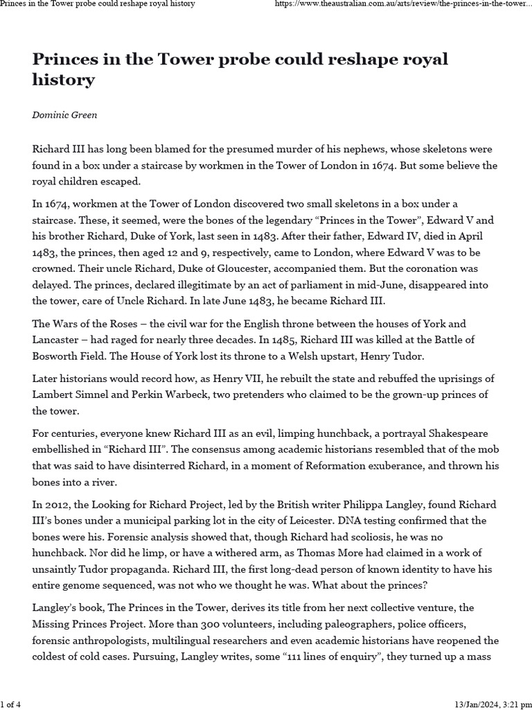 ‘The Princes in the Tower' | PDF