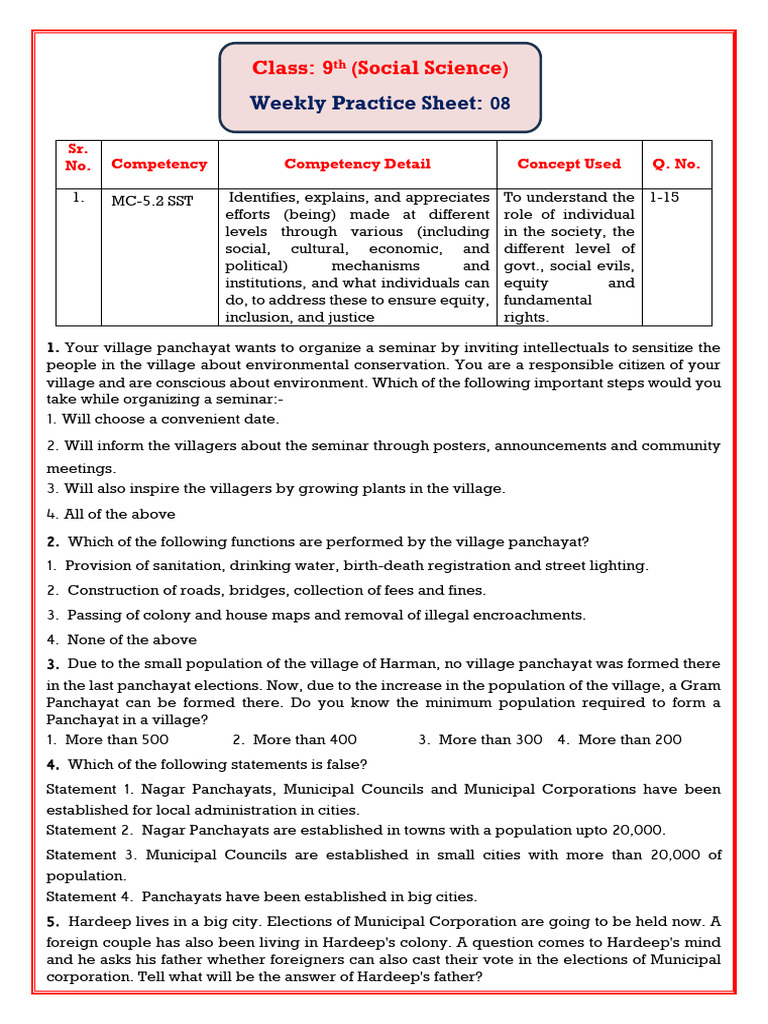 C 9 SS Week 8 EM UnSolved | PDF