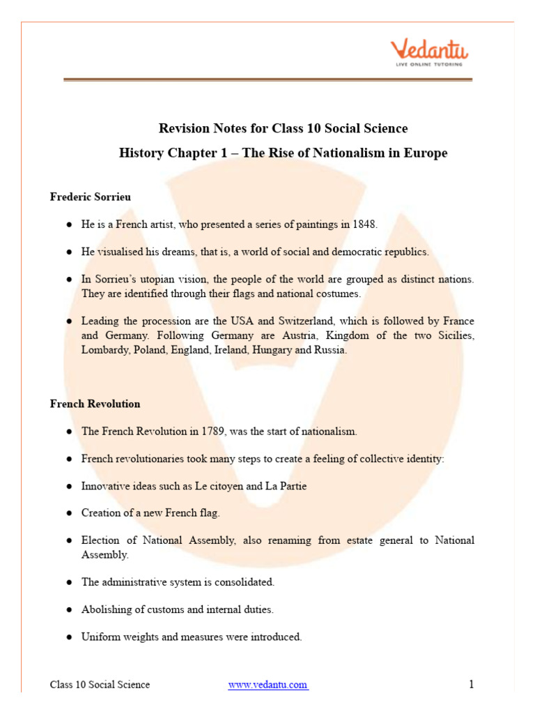 Cbse Class 10 Social Science History Chapter 1 Notes | PDF