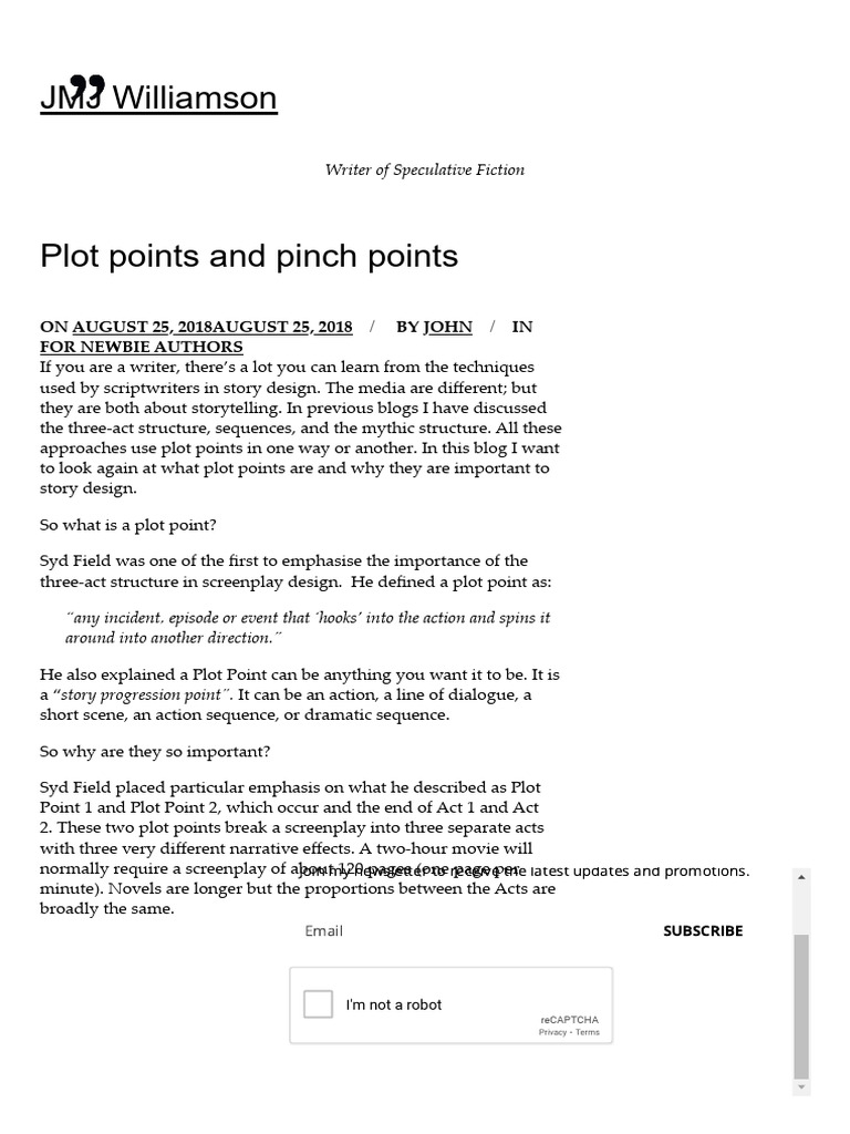 Plot Points and Pinch Points - JMJ Williamson | PDF