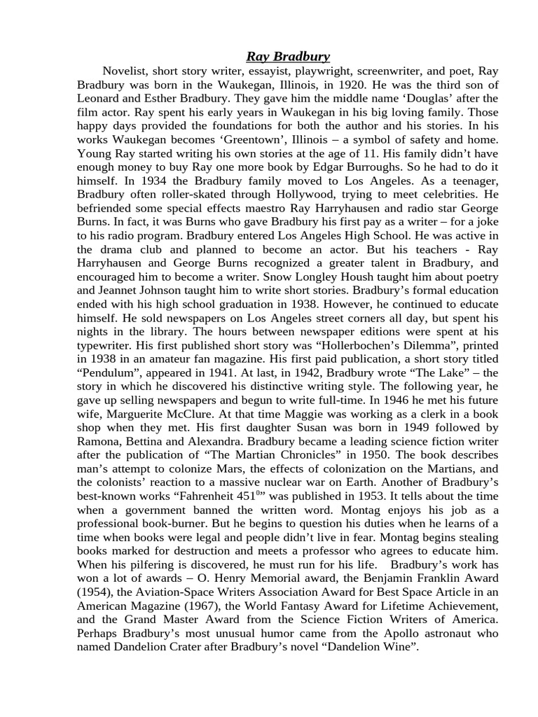 Ray Bradbury | PDF