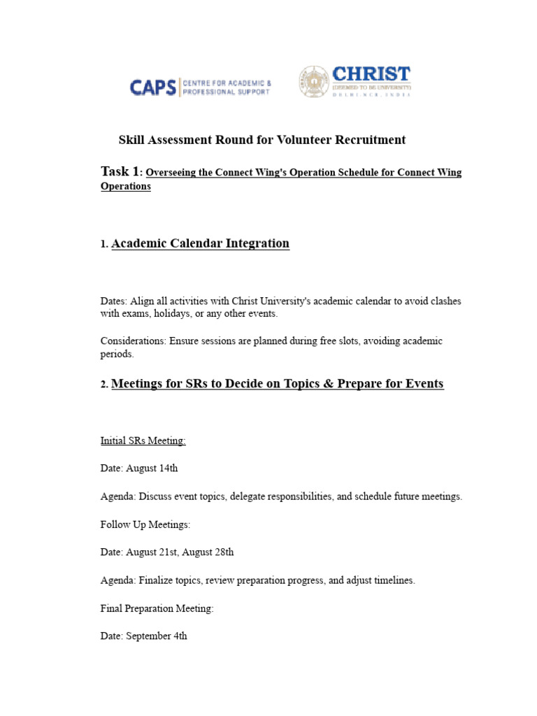 Caps Skill Assessment | PDF