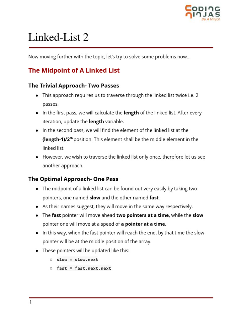 lec 20 linked list 2 | PDF