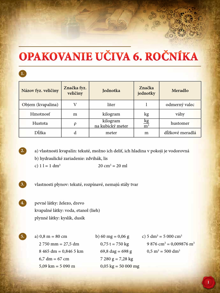 Hravá Fyzika 7 - RIEŠENIA | PDF