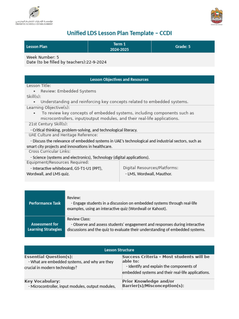 CCDI Lesson Plan Template (1) (3) | PDF