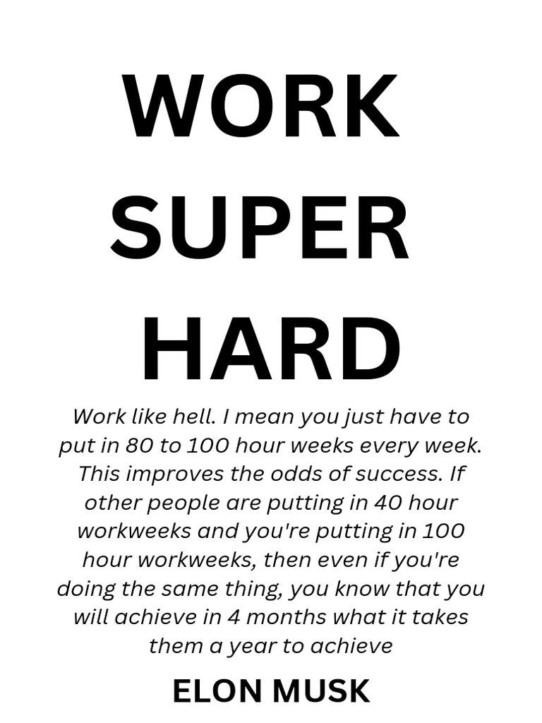 Work Super Hard | PDF