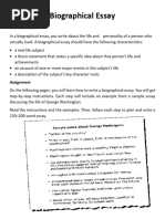 Engaging Biography Sentence Starters | PDF
