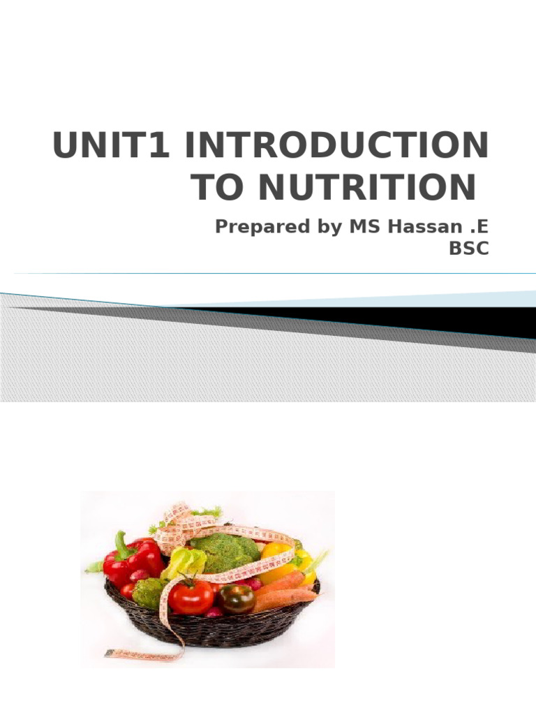Introduction To Nutrition | PDF