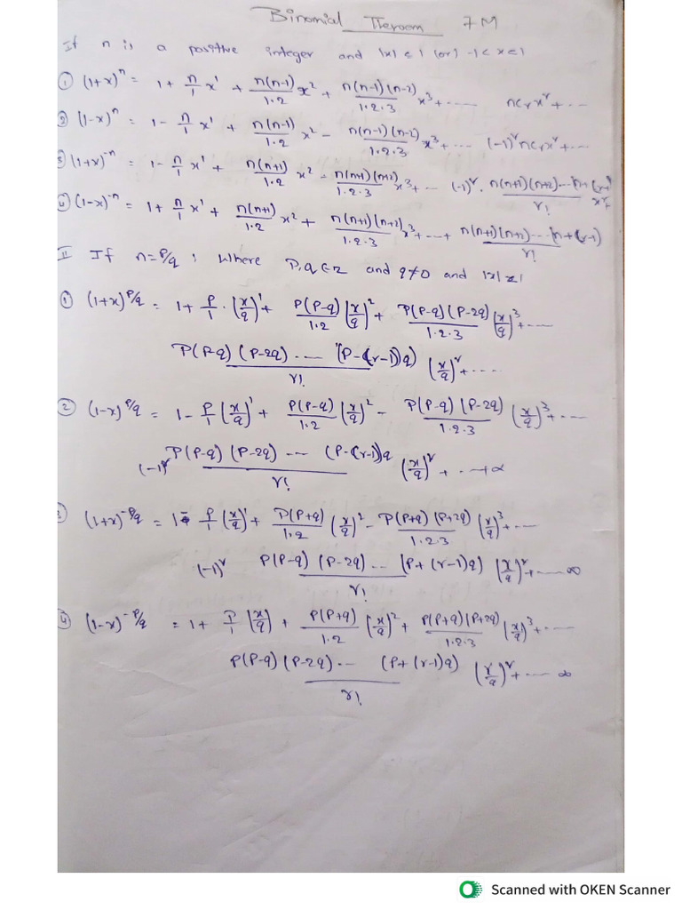 Binomial Theorem | PDF