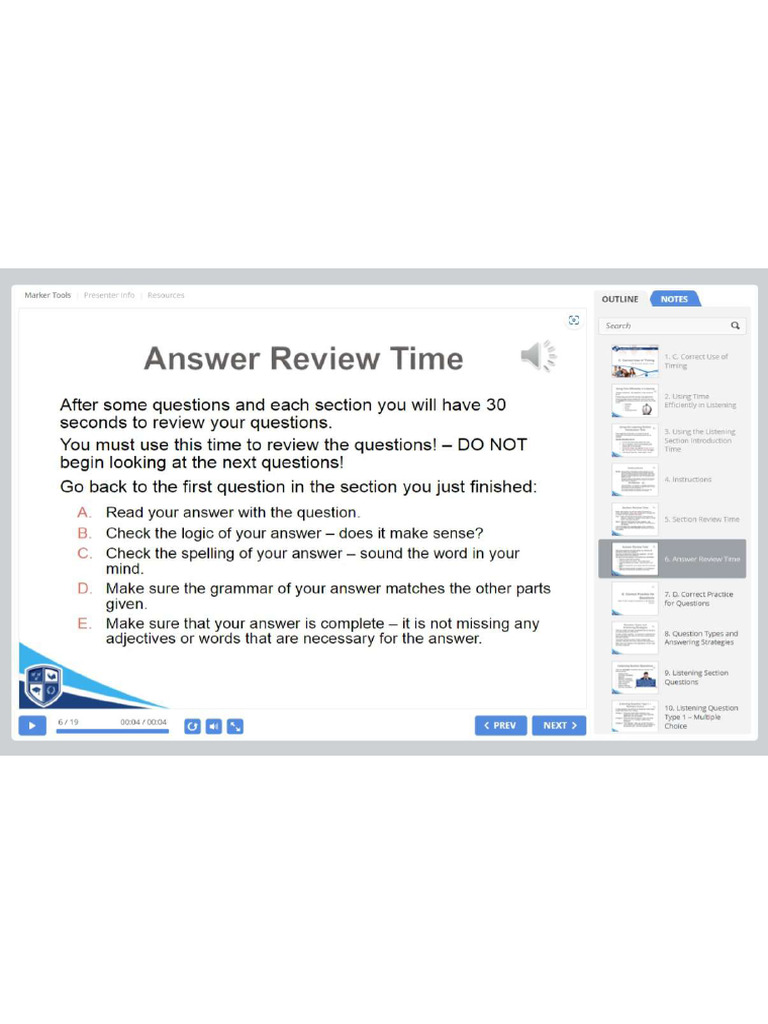 Answer Review Time | PDF