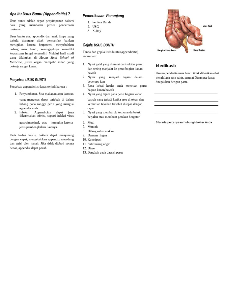 12 Usus Buntu (Appendicitis) | PDF