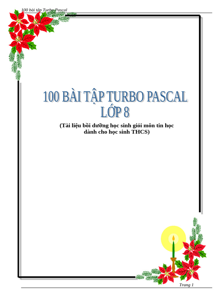 Bai Tap Pascal 8 BD Hoc Sinh Gioi | PDF