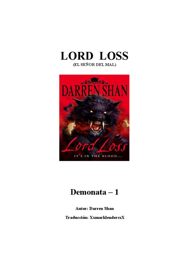 Darren Shan - Lord Loss 1.1 | PDF | Ajedrez | Juegos y actividades