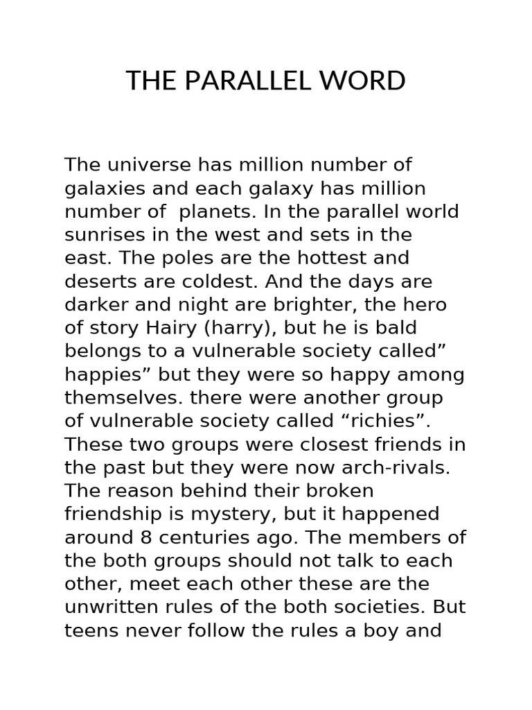 The Parallel Word | PDF