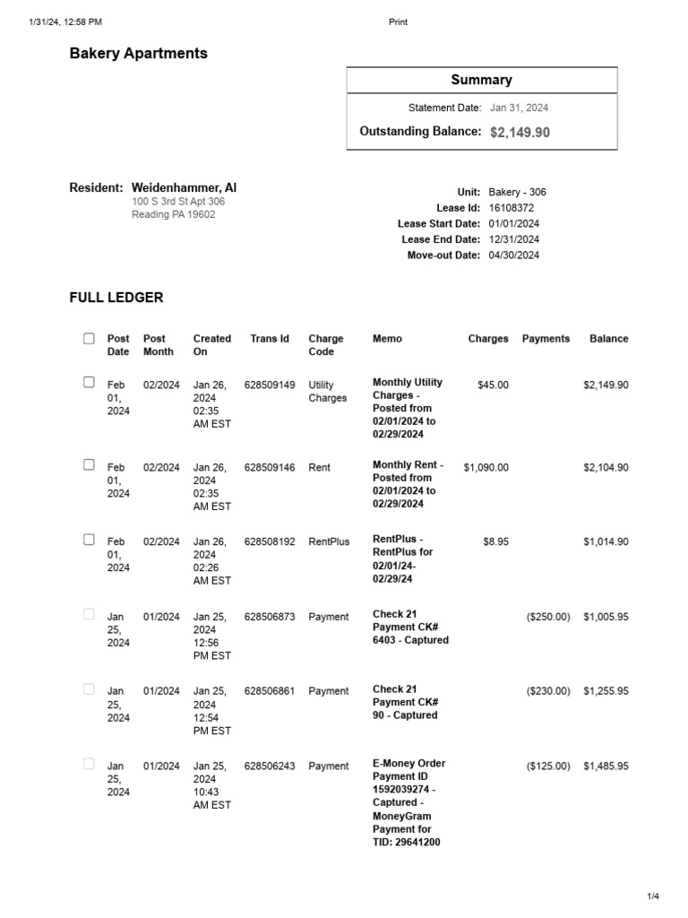Al Weidenhammer Ledger | PDF