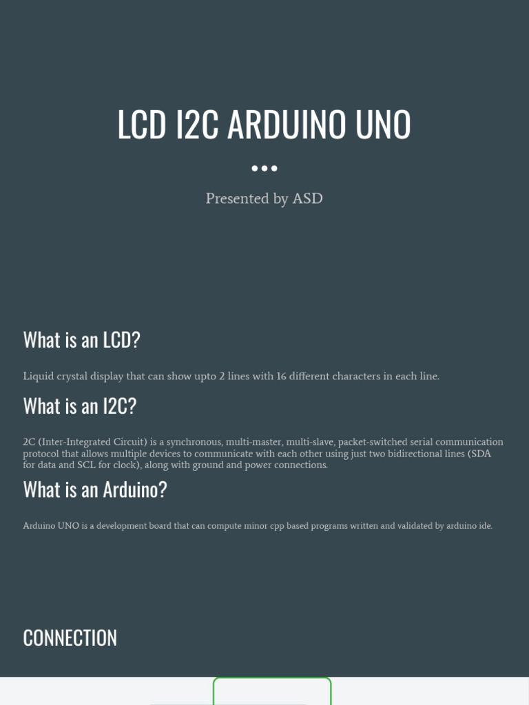 LCD I2C ARDUINO UNO Beginners Guide | PDF