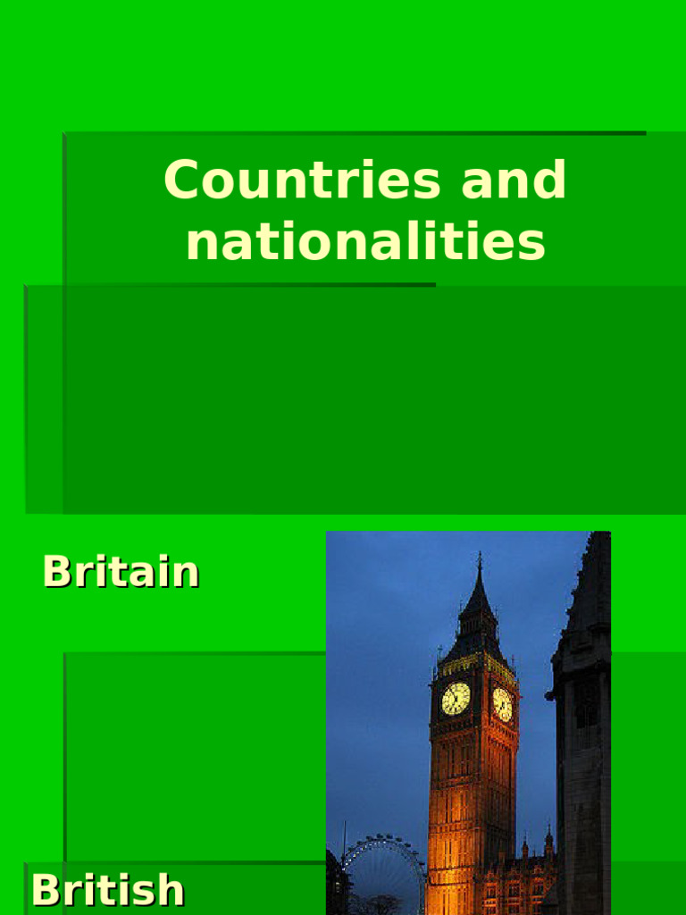Countries and Nationalities | PDF