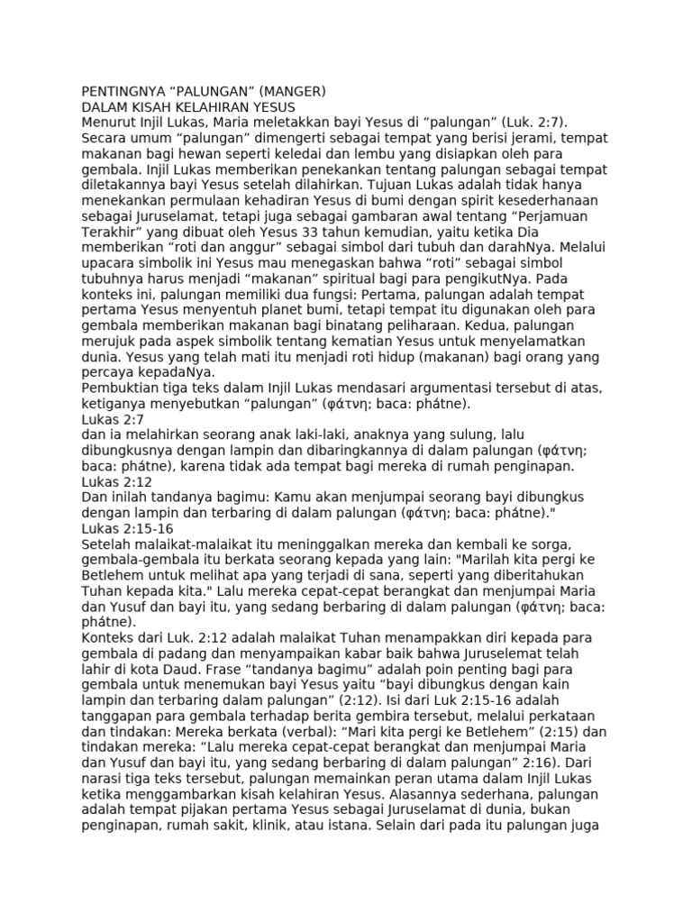Pentingnya Palungan | PDF