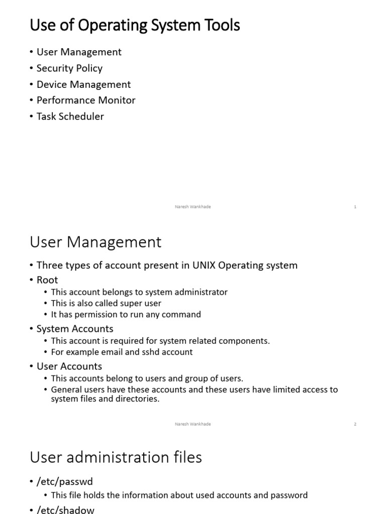 Use of Operating System Tools | PDF