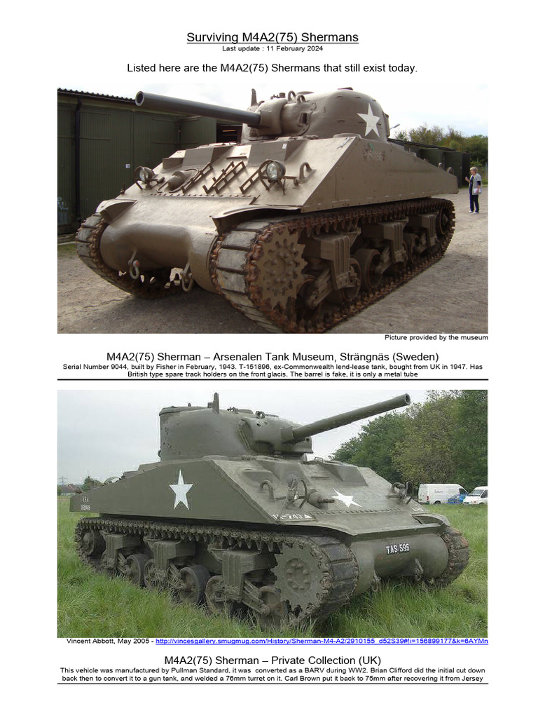 Surviving M4A2 Shermans | PDF