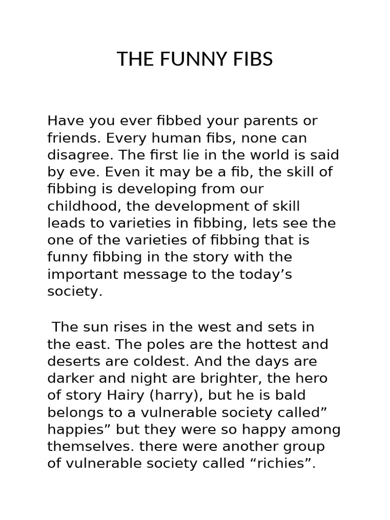 The Funny Fibs | PDF