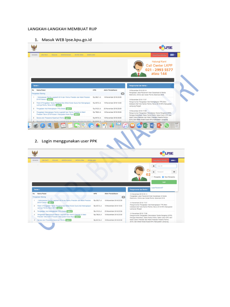 Langkah Langkah Membuat Rup Paket Pengadaan Barang - Jasa | PDF