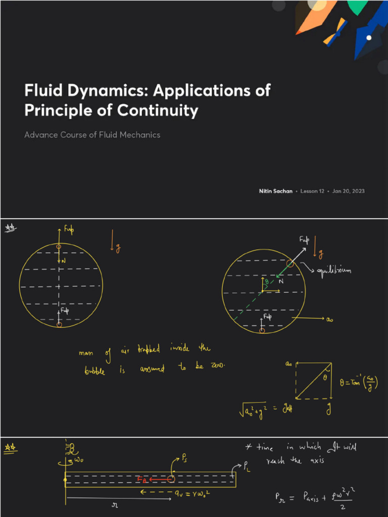Fluid_Dynamics_Applications_of_Principle_of_Continuity_with_anno | PDF
