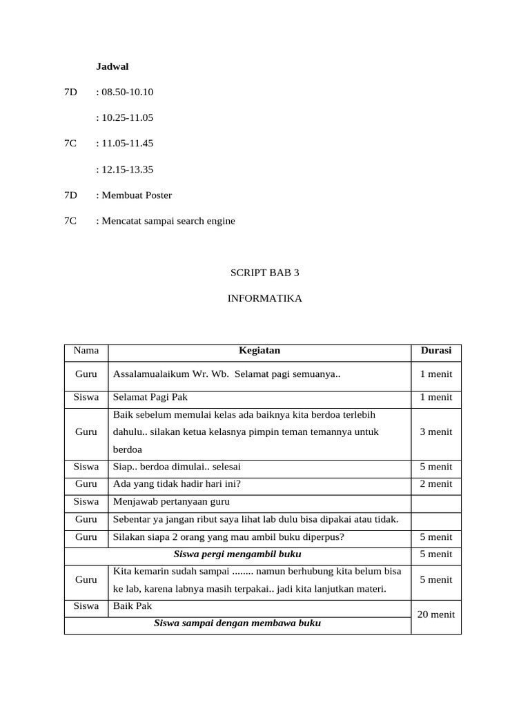 SCRIPT BAB 3 Informatika | PDF