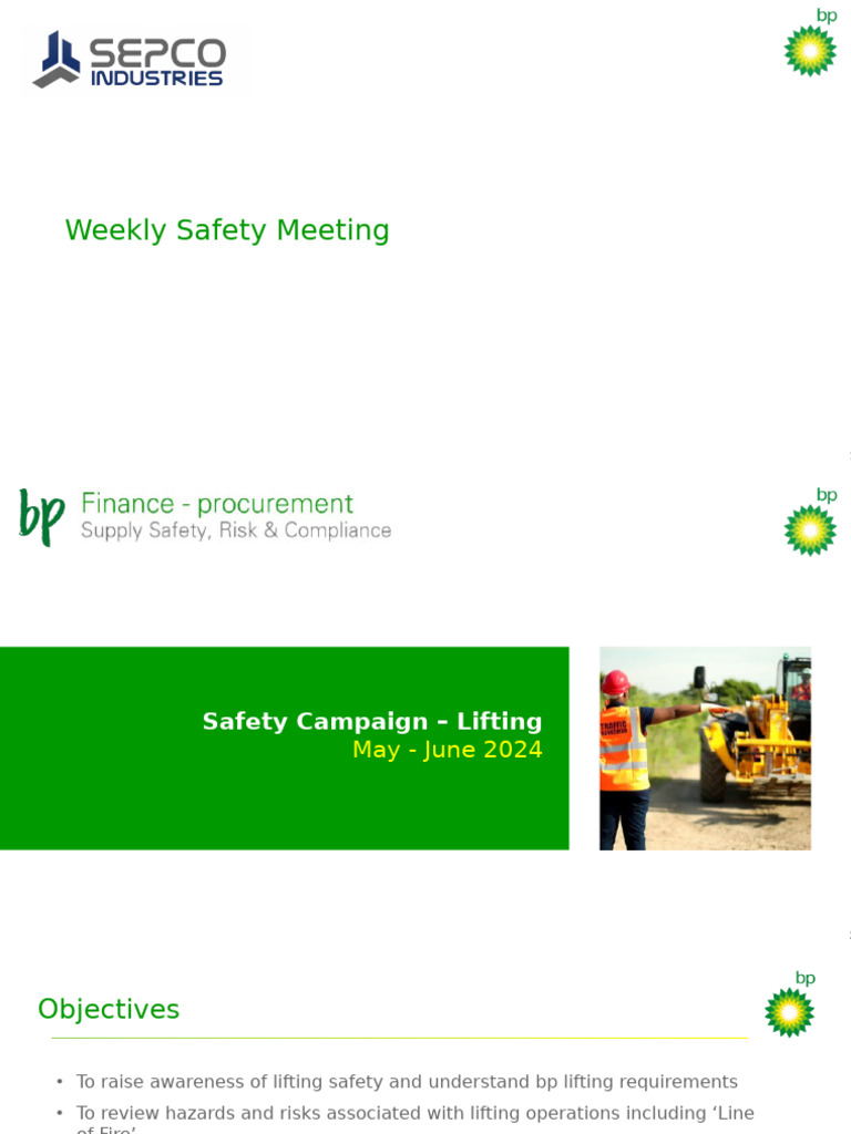 Safety Campaign 2024 - Lifting | PDF