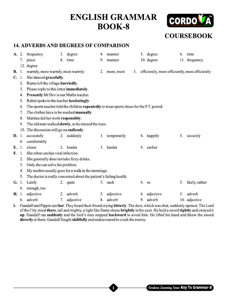 Grammer VIII Chapter 14 | PDF