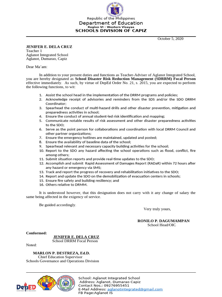 SDRRM Designation 21 | PDF