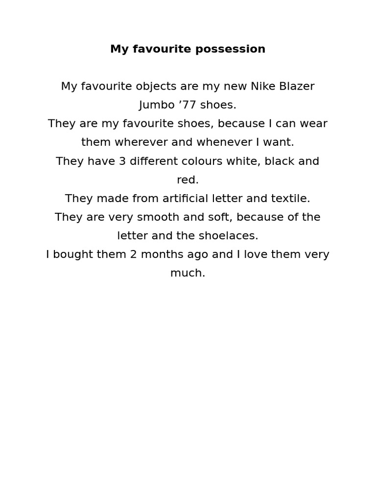 My Favourite Object | PDF