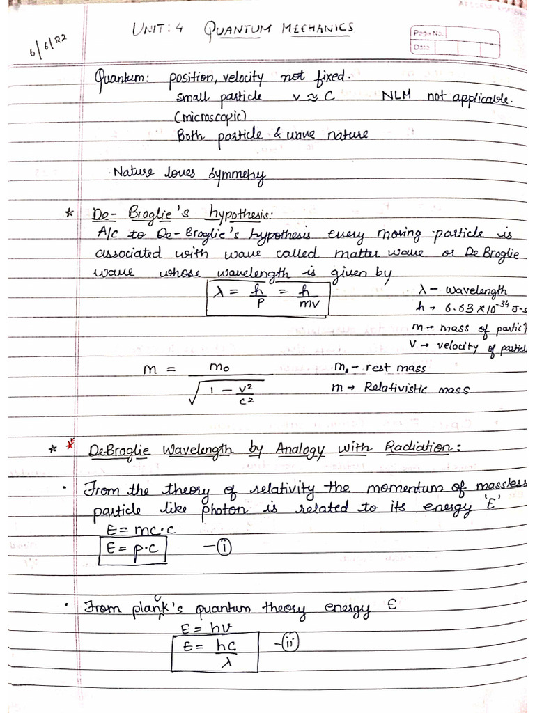 Quantum mechanics notes | PDF Quantum mechanics notes | PDF