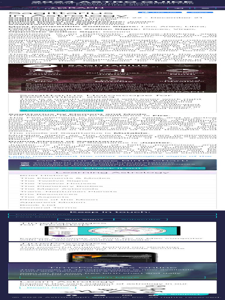 ASTROGRAPH - Sagittarius in Astrology | PDF