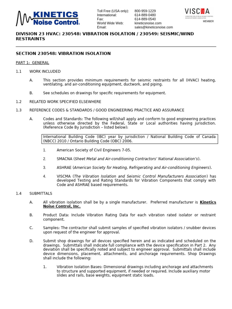 HVAC Vibration Isolation Guide | PDF | Duct (Flow) | Pipe (Fluid ...