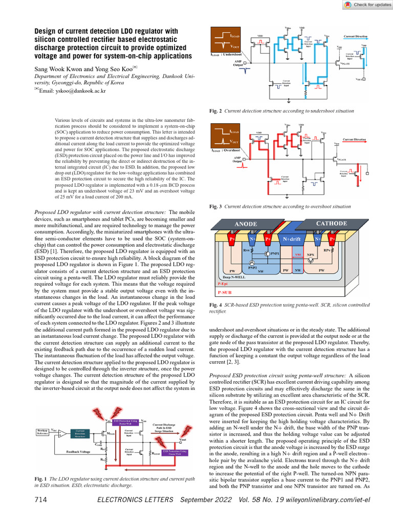 Electronics Letters 2022 Kwon Design Of Current Detection Ldo Regulator With Silicon