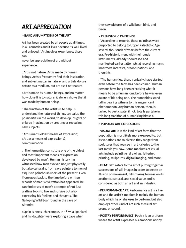 Art Appreciation | PDF