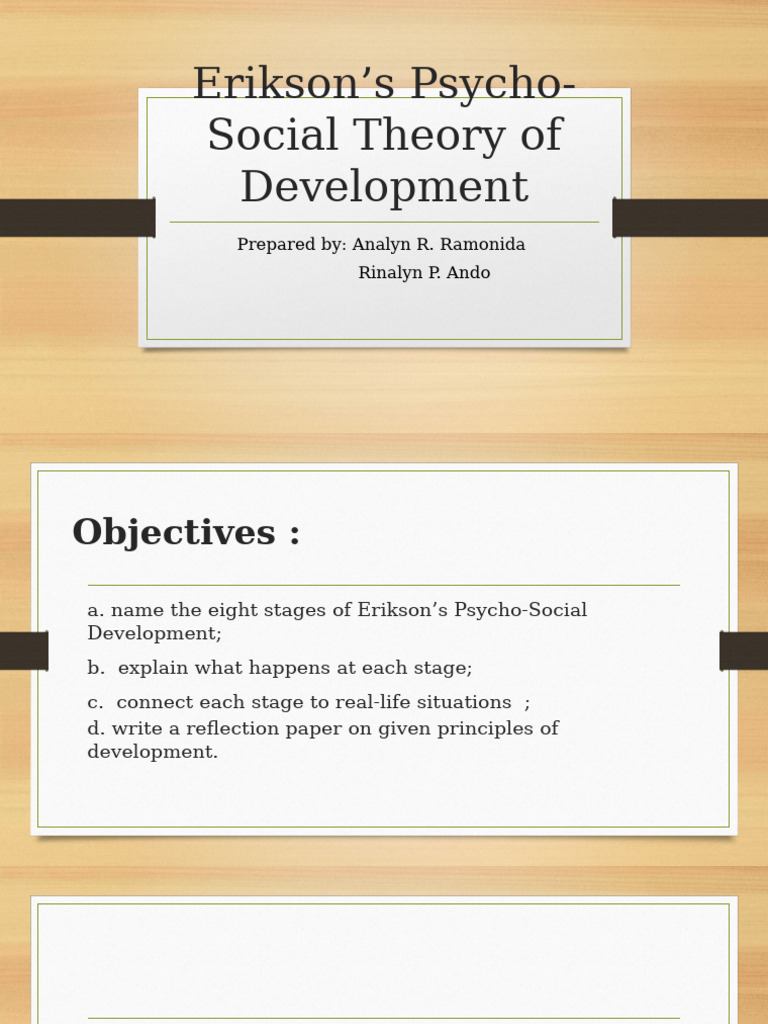 Erikson's Psycho-Social Theory of Development | PDF